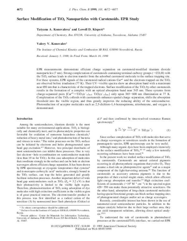(PDF) Surface modification of TiO2 nanoparticles with AHAPS aminosilane ...