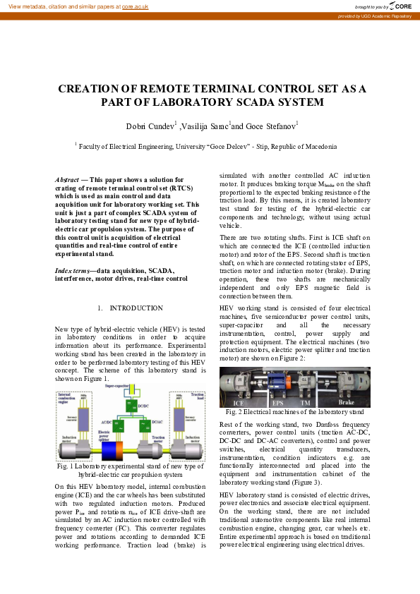 (PDF) Creation of remote terminal control set as a part of laboratory scada system