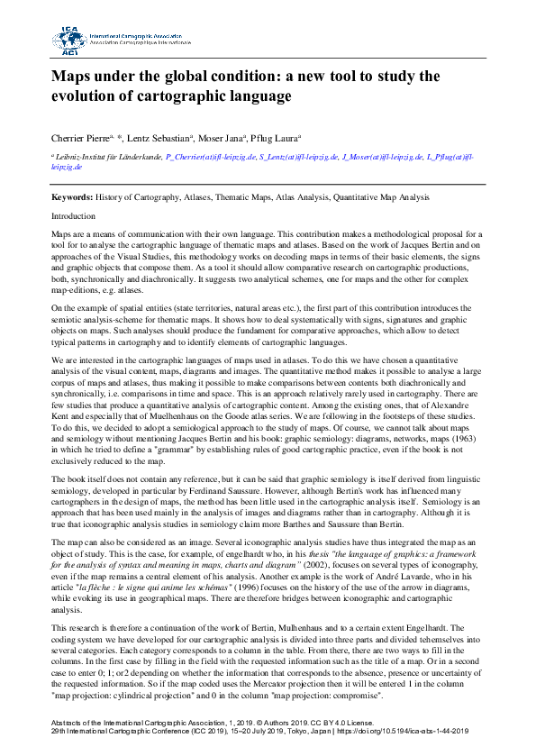 (PDF) Maps under the global condition: a new tool to study the ...