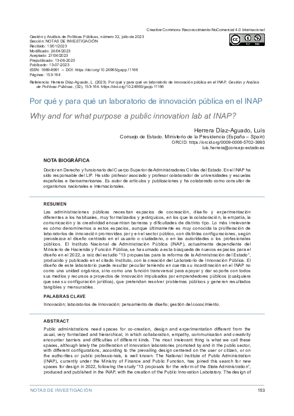 (PDF) Por qué y para qué un laboratorio de innovación pública en el ...