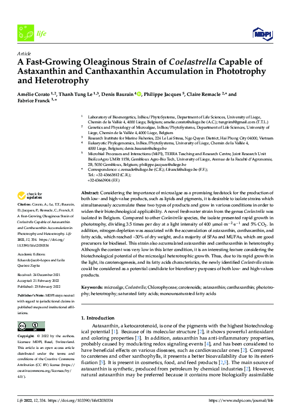 (PDF) A Fast-Growing Oleaginous Strain of Coelastrella Capable of ...