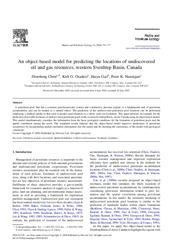 (PDF) An object-based model for predicting the locations of undiscovered oil and gas resources ...