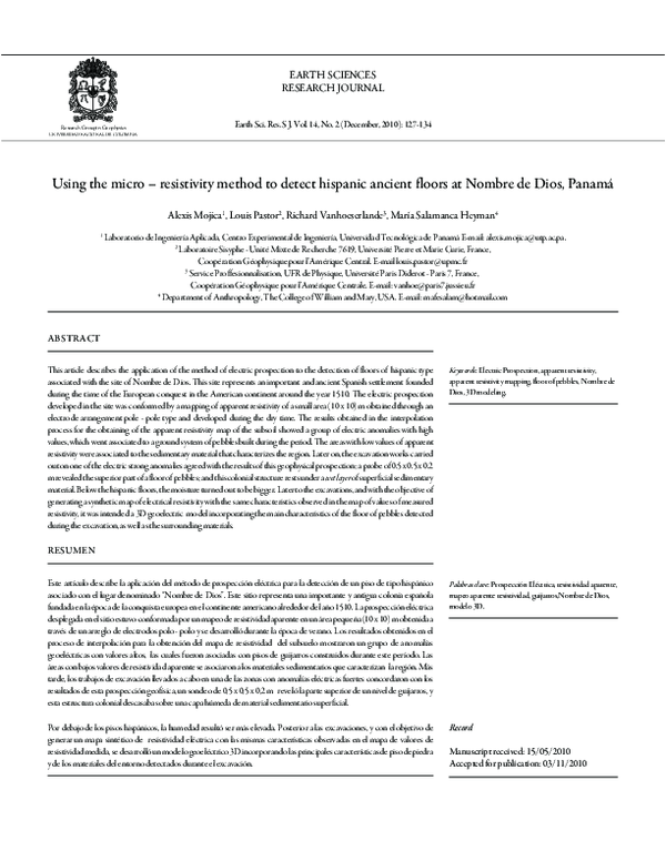 (PDF) Using the micro resistivity method to detect hispanic ancient ...