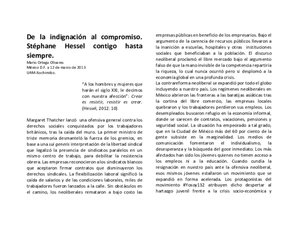 (PDF) De la indignación al compromiso. Stéphane Hessel contigo hasta ...