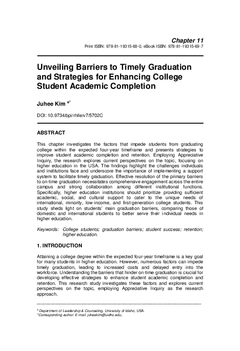 (PDF) Unveiling Barriers to Timely Graduation and Strategies for ...