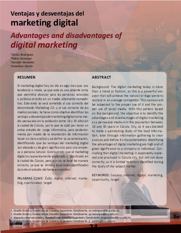 (PDF) Ventajas y Desventajas Del Marketing Digital