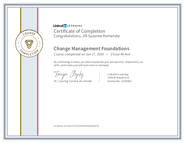 (PDF) Change Management Foundations