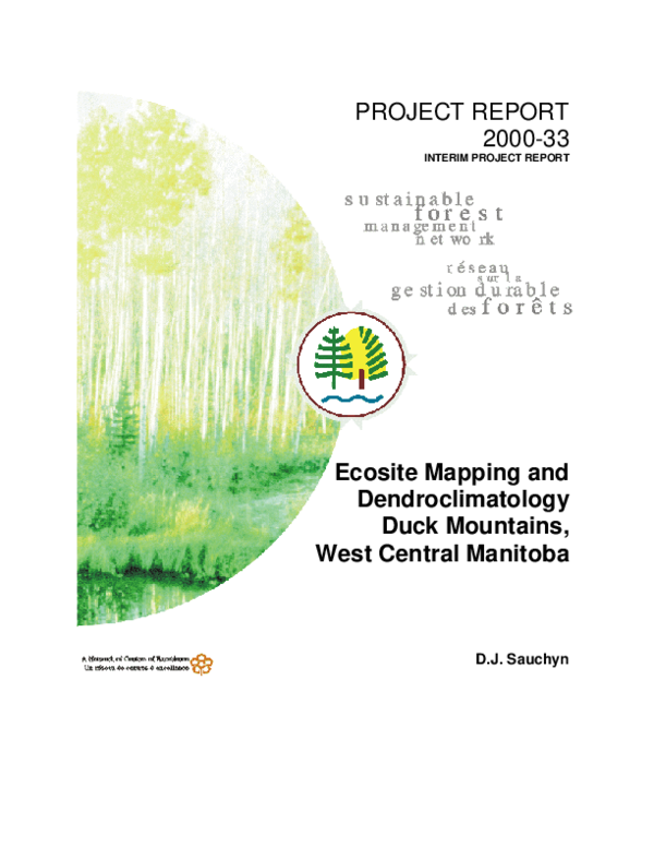 (PDF) Ecosite mapping and dendroclimatology, Duck Mountains, west ...
