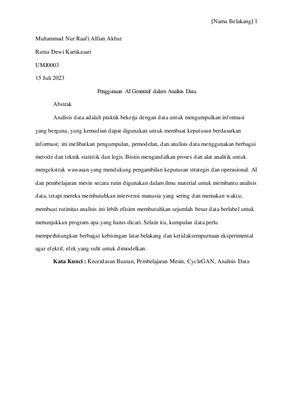 (PDF) Penggunaan AI Generatif dalam Analisis Data