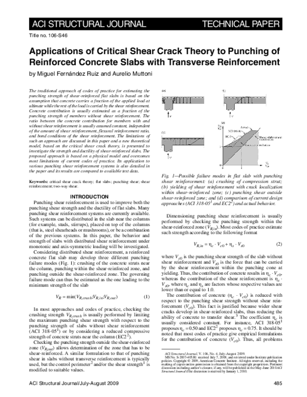 (PDF) Applications of Critical Shear Crack Theory to Punching of ...