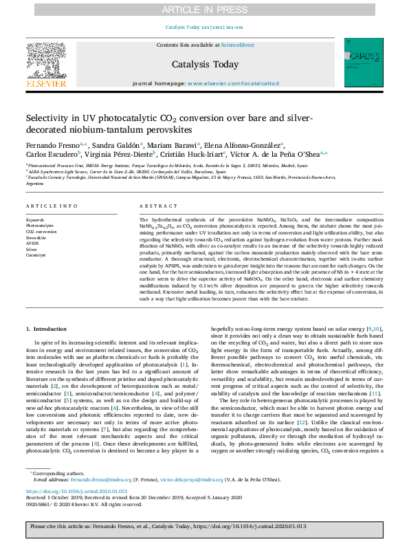 (PDF) Selectivity in UV photocatalytic CO2 conversion over bare and ...