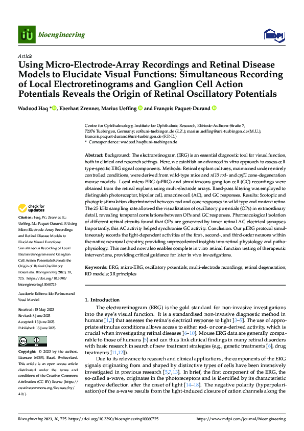 (PDF) Using Micro-Electrode-Array Recordings and Retinal Disease Models ...