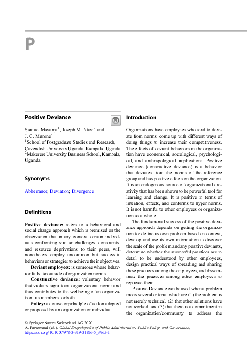 (PDF) .Positive Deviance- Book chapter