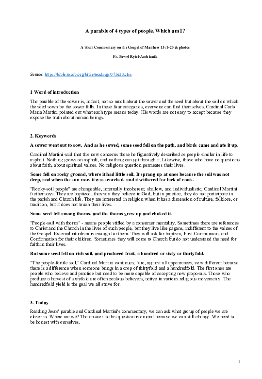 (PDF) A parable of 4 types of people. Which am I?