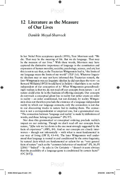 (PDF) Literature as the Measure of Our Lives