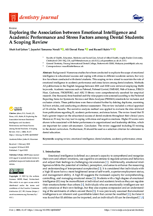 (PDF) Exploring the Association between Emotional Intelligence and ...
