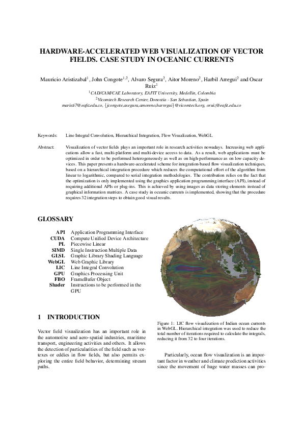(PDF) HARDWARE-ACCELERATED WEB VISUALIZATION OF VECTOR FIELDS - Case Study in Oceanic Currents
