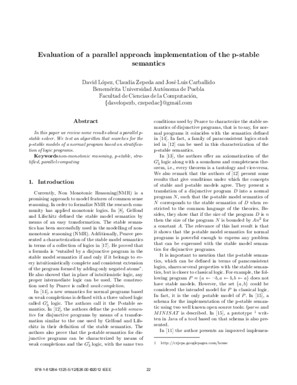 (PDF) Evaluation of a parallel approach implementation of the p-stable ...