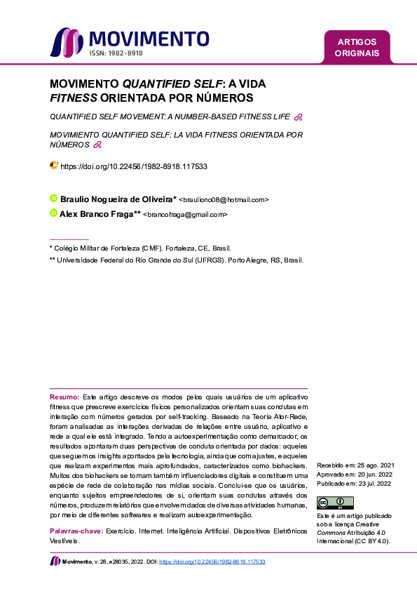 (PDF) Movimento quantified self