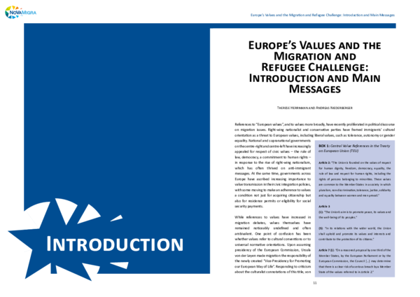 (PDF) Europe’s Values and the Migration and Refugee Challenge ...