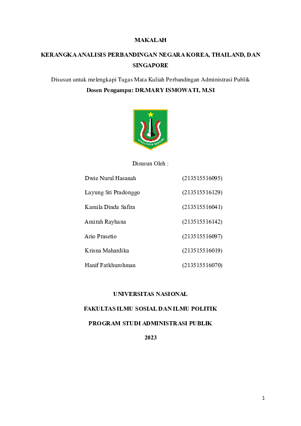 (PDF) Dr. Mary Ismowati,M.SI_Hanif Fatkhurohman_Tugas Presentasi ...
