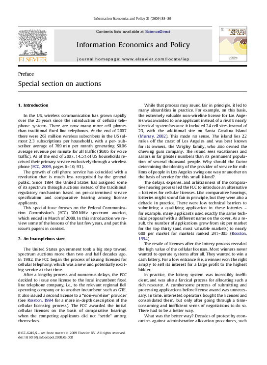 (PDF) Special section on auctions