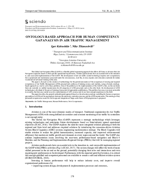 (PDF) Ontology-Based Approach for Human Competency Gap Analysis in Air Traffic Management
