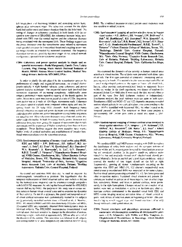 Pdf Spatiotemporal Imaging Of Motion Selective Areas In Human Visual Cortex