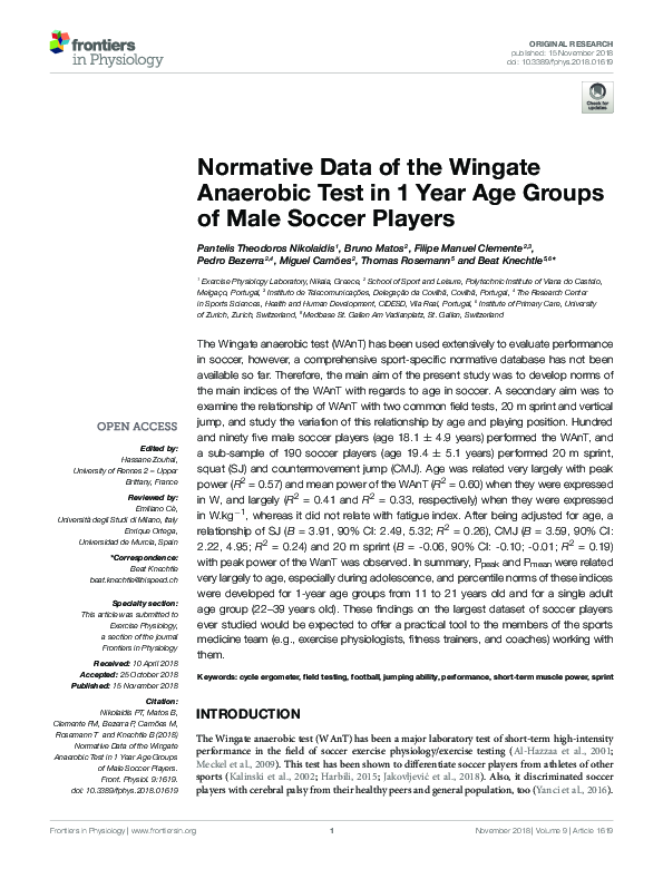(PDF) Normative Data of the Wingate Anaerobic Test in 1 Year Age Groups ...