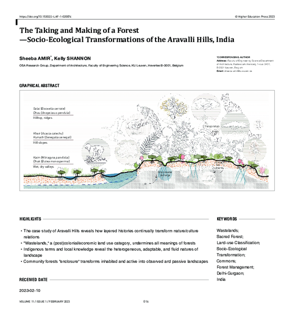 (PDF) The Taking and Making of a Forest -Socio-Ecological ...