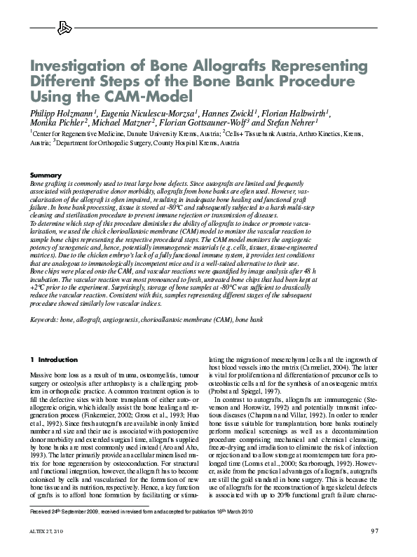 (PDF) Investigation of bone allografts representing different steps of ...