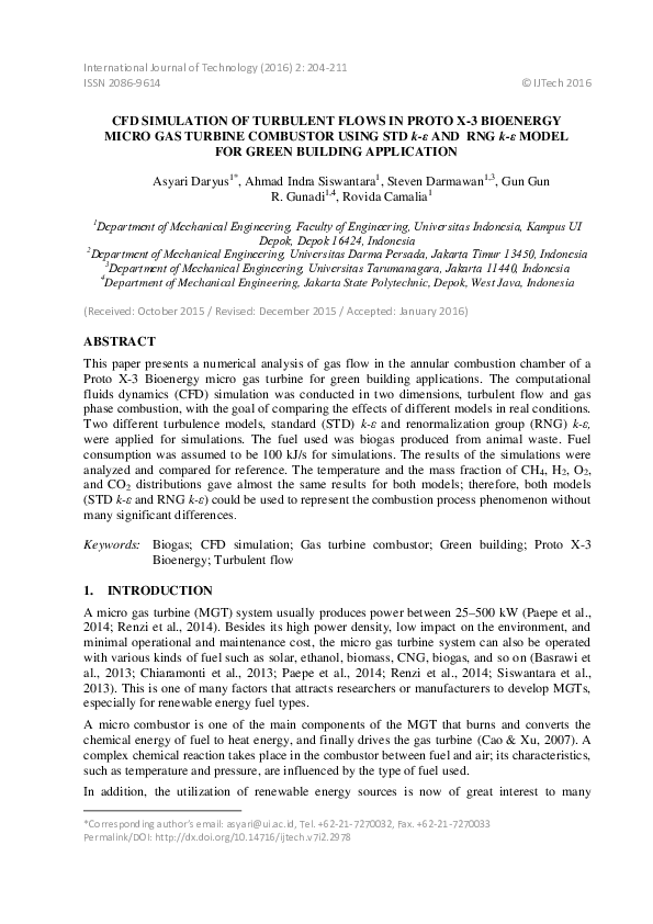 Pdf Cfd Simulation Of Turbulent Flows In Proto X 3 Bioenergy Micro