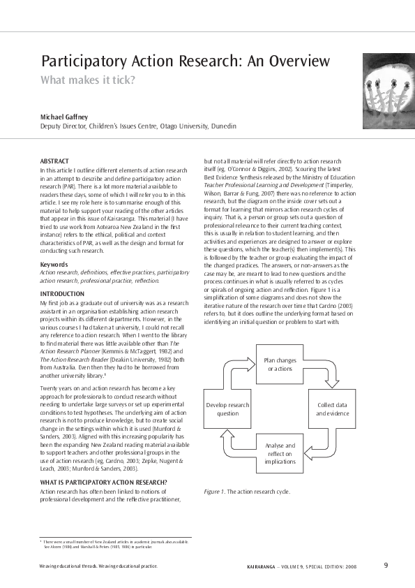 Pdf Participatory Action Research An Overview What Makes It Tick