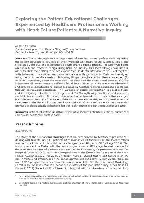 (PDF) Exploring the Patient Educational Challenges Experienced by ...