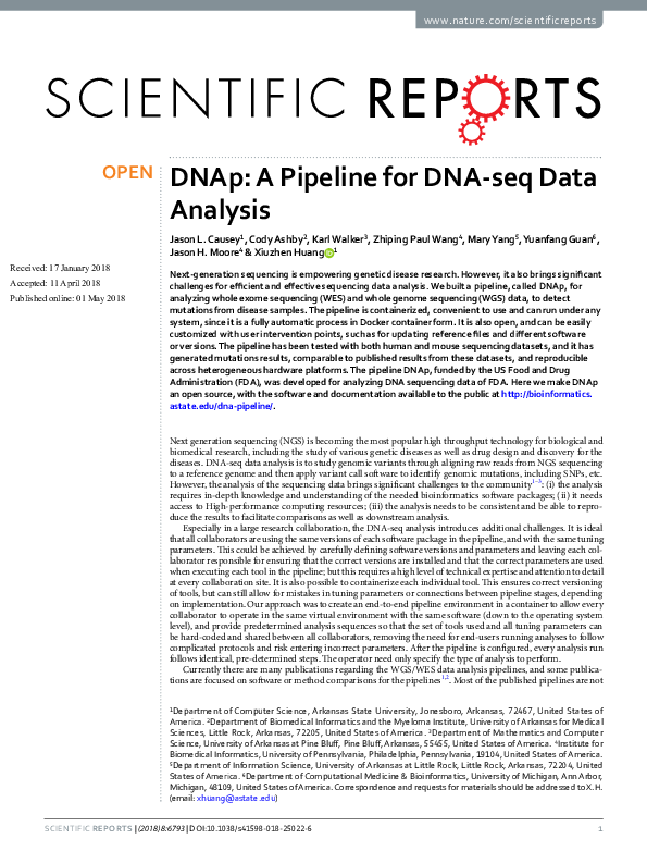 (PDF) DNAp: A Pipeline for DNA-seq Data Analysis