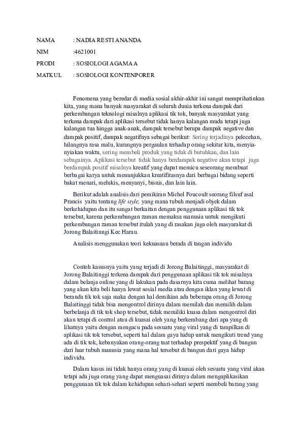 (DOC) Nadia resti ananda(kontenporer) | Nadia Ananda - Academia.edu