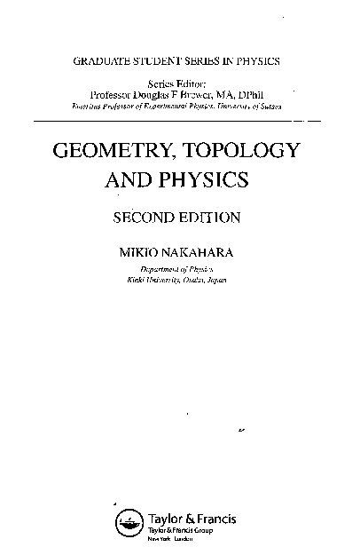 (PDF) Geometry, Topology and Physics
