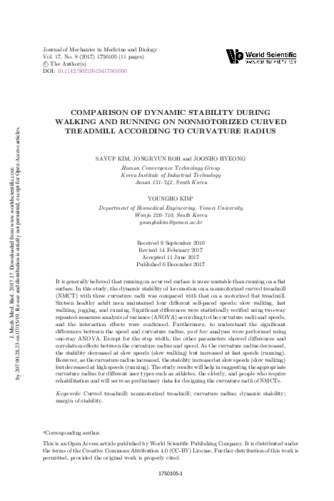 (PDF) Comparison of Dynamic Stability During Walking and Running on ...