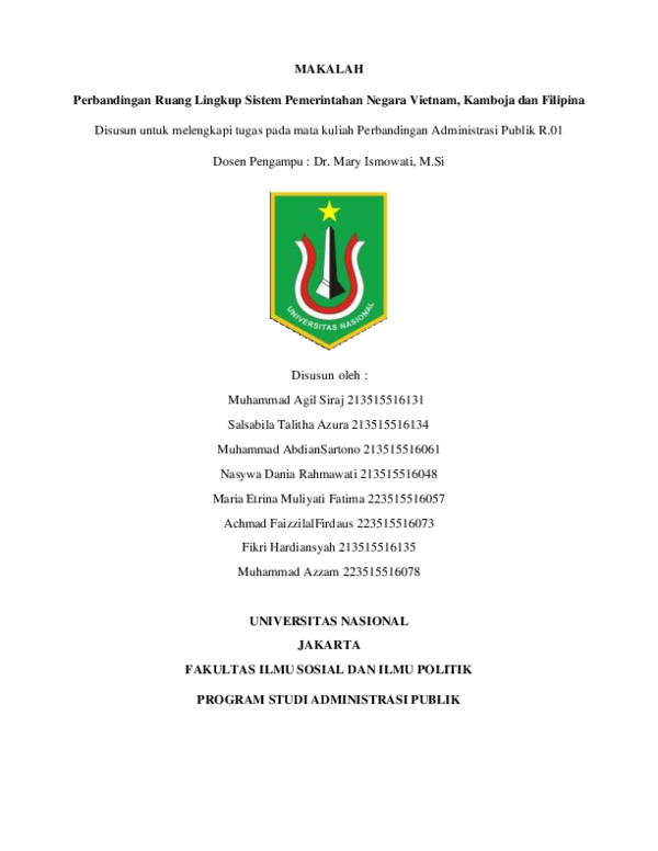 (PDF) Dr. Mary Ismowati, M.SI_Salsabila Talitha Azura_Tugas Makalah ...