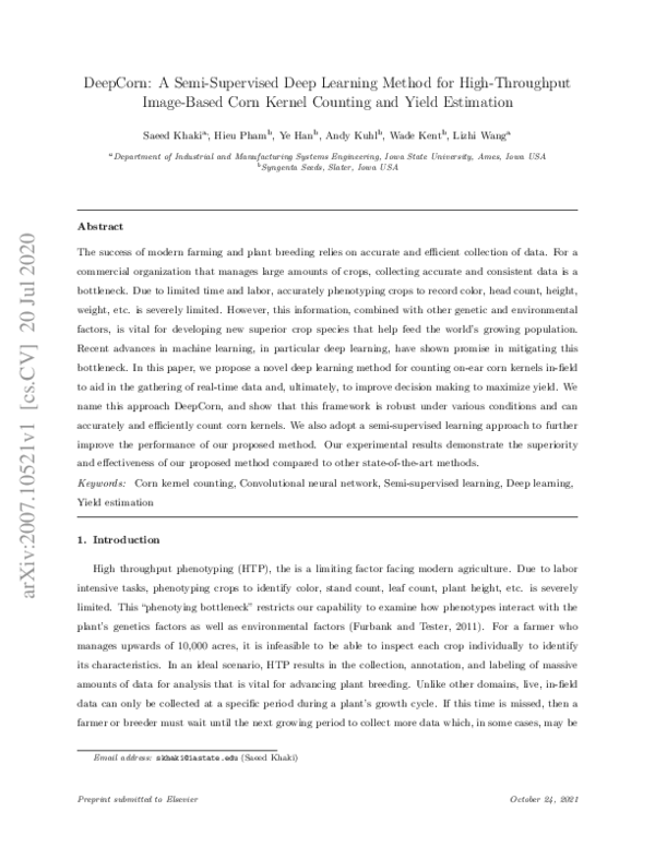 (PDF) DeepCorn: A semi-supervised deep learning method for high-throughput image-based corn ...