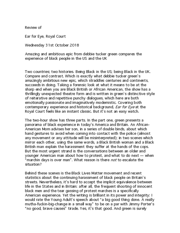 (PDF) Review of Ear for Eye