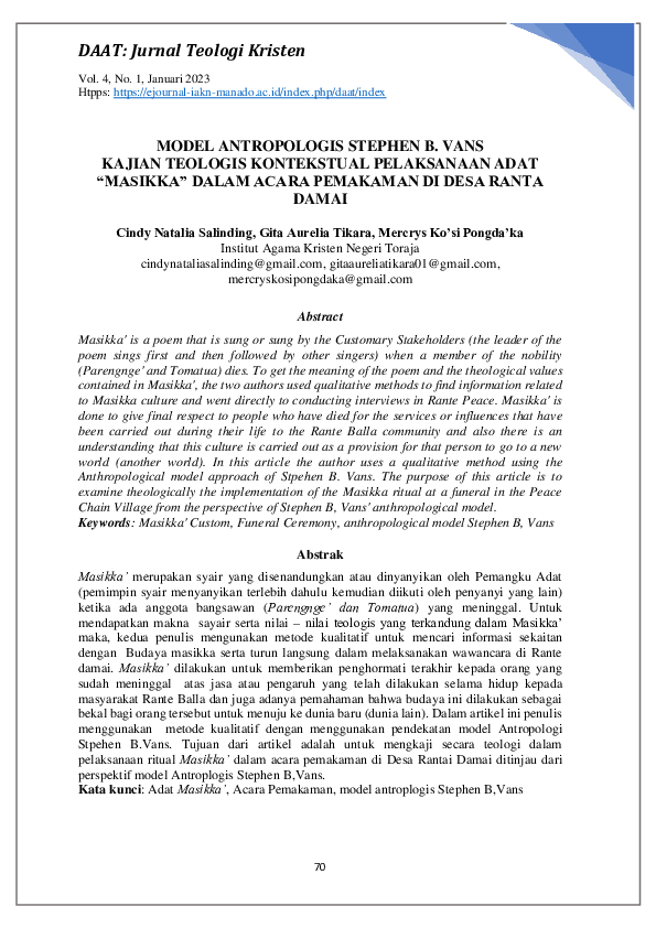 (PDF) Model Antroplogis Stephen B. Vans