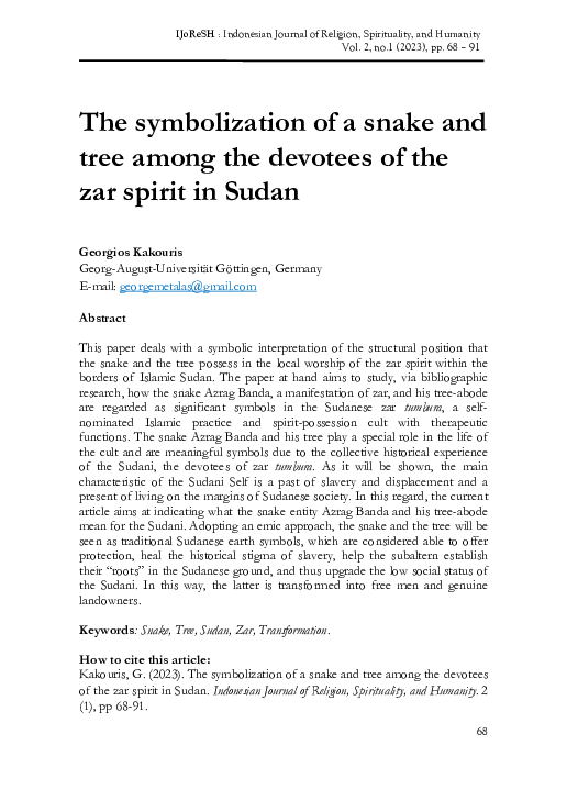(PDF) The symbolization of a snake and tree among the devotees of the ...