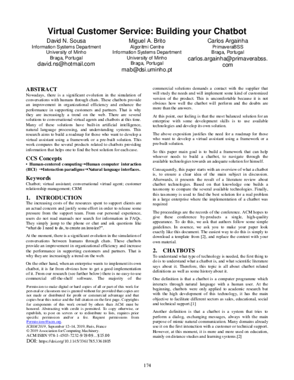 (PDF) Virtual customer service