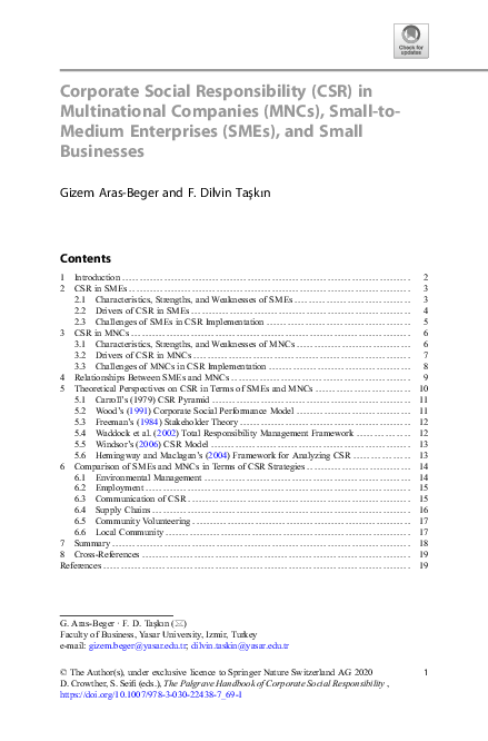 (PDF) Corporate Social Responsibility (CSR) in Multinational Companies ...