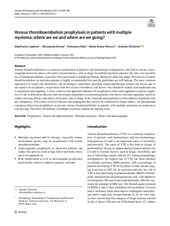 (PDF) Venous Thromboembolism Prophylaxis in Patients Undergoing Cranial Neurosurgery: A ...