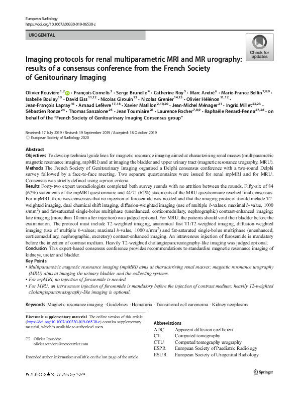 (PDF) Imaging protocols for renal multiparametric MRI and MR urography ...