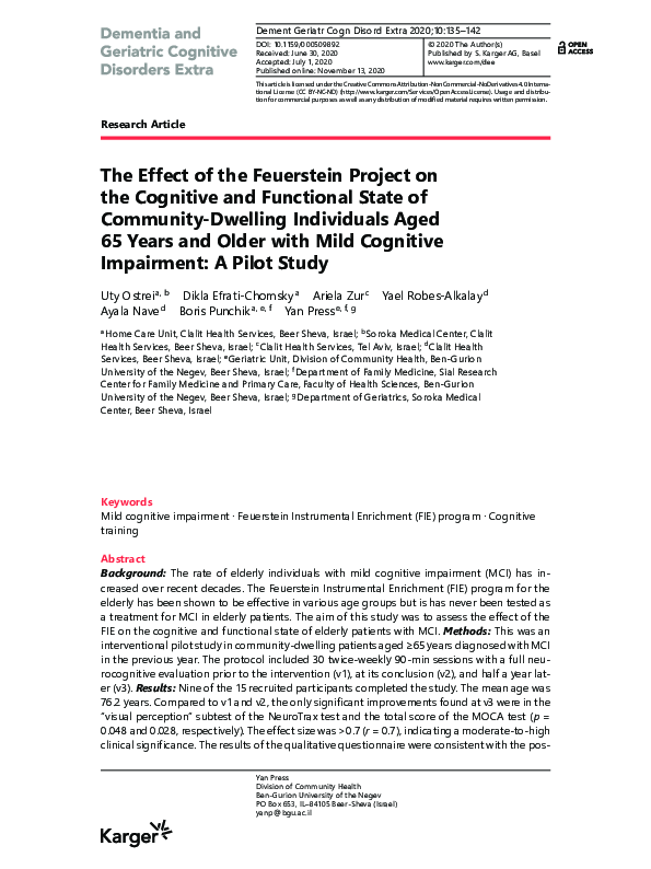 (PDF) The Effect of the Feuerstein Project on the Cognitive and ...