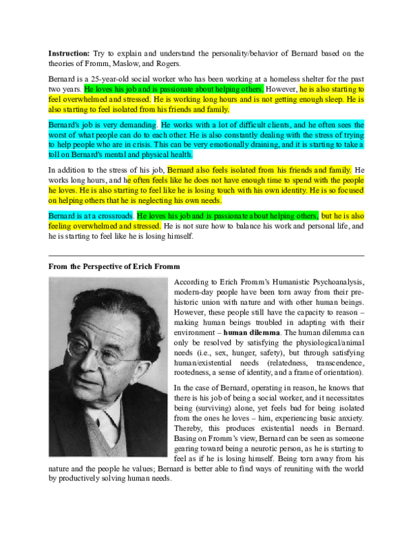 (DOC) Theories of Personality: A Vignette from Rogers, Maslow, and ...
