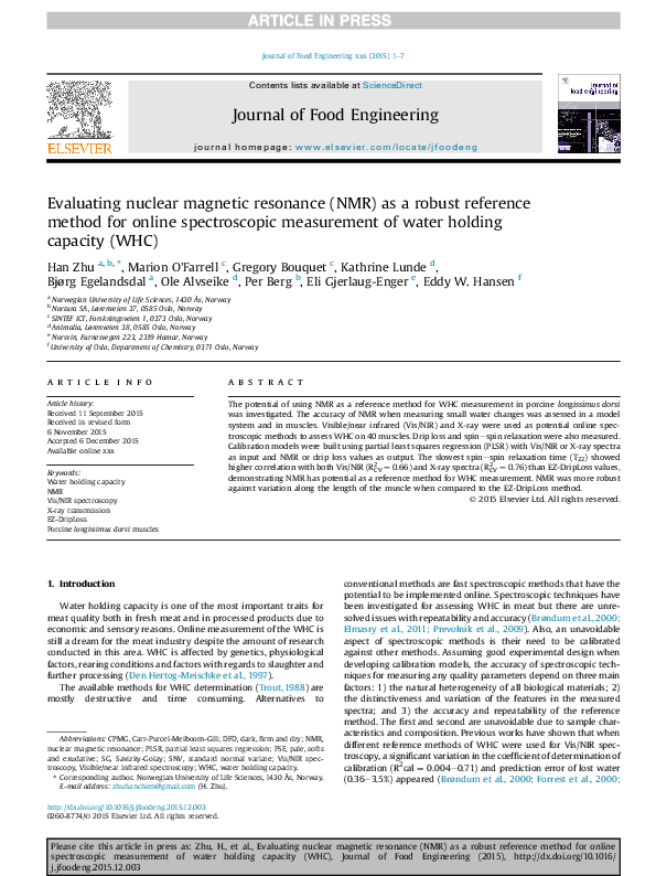 (PDF) Evaluating nuclear magnetic resonance (NMR) as a robust reference ...